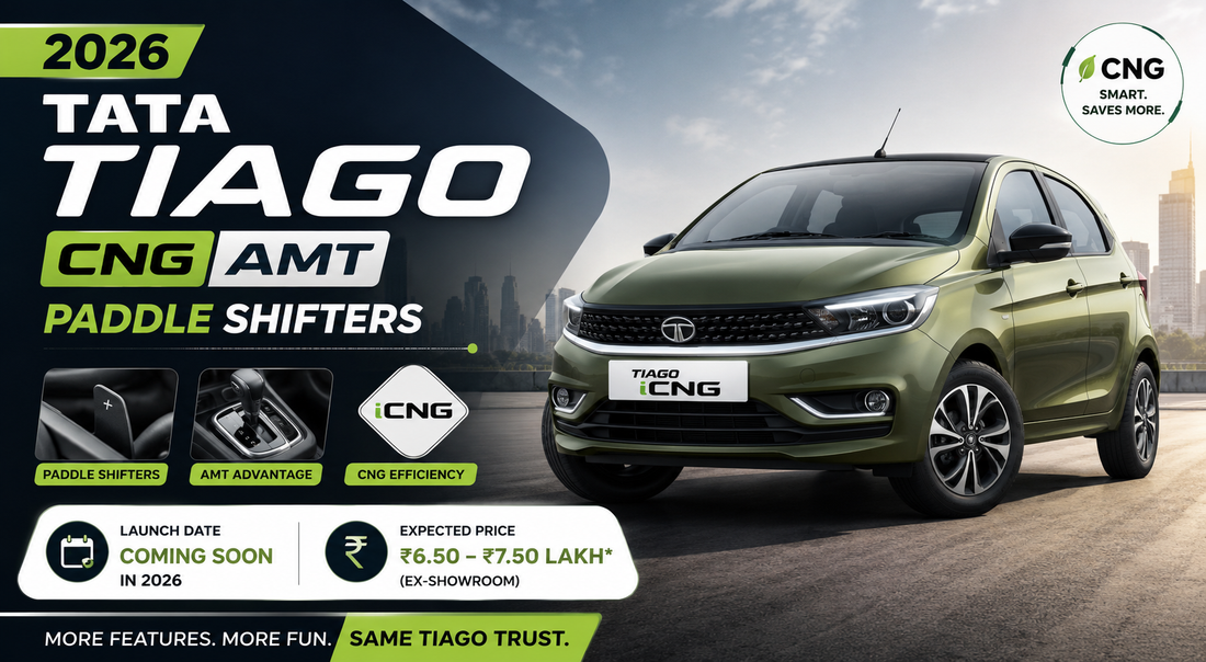 2026 Tata Tiago CNG AMT: Paddle Shifters, Price & Launch Date ...